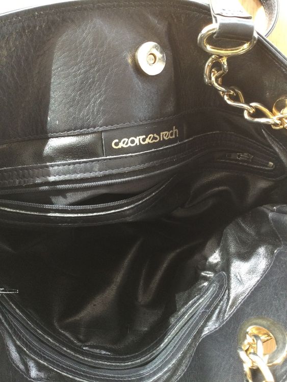 Sac bandoulière cuir noir GEORGES RECH | Kaufen auf Ricardo