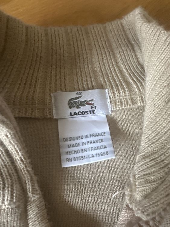 Vintage original Lacoste Zip Sweater cardigan Gr M (Gebraucht) in Zug ...