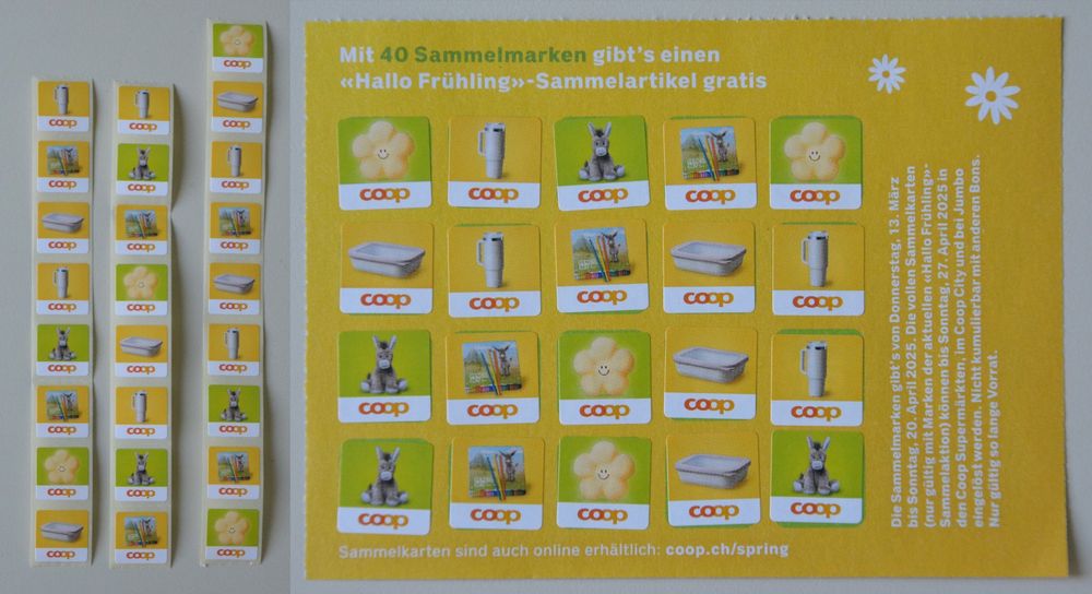 65 Sticker Coop Hallo Frühling (Gebraucht) in Niederhasli für CHF 8 ...