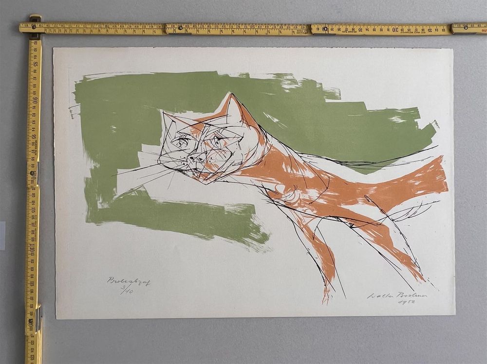 Walter BODMER (1903-1973) Litho Katze (Antik) in Adliswil für CHF 30 ...