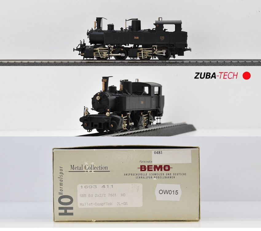 Bemo 1693411 Dampflok Ed 2x2/2 Mallet SBB H0 GS Analog OVP (Usato) a St ...