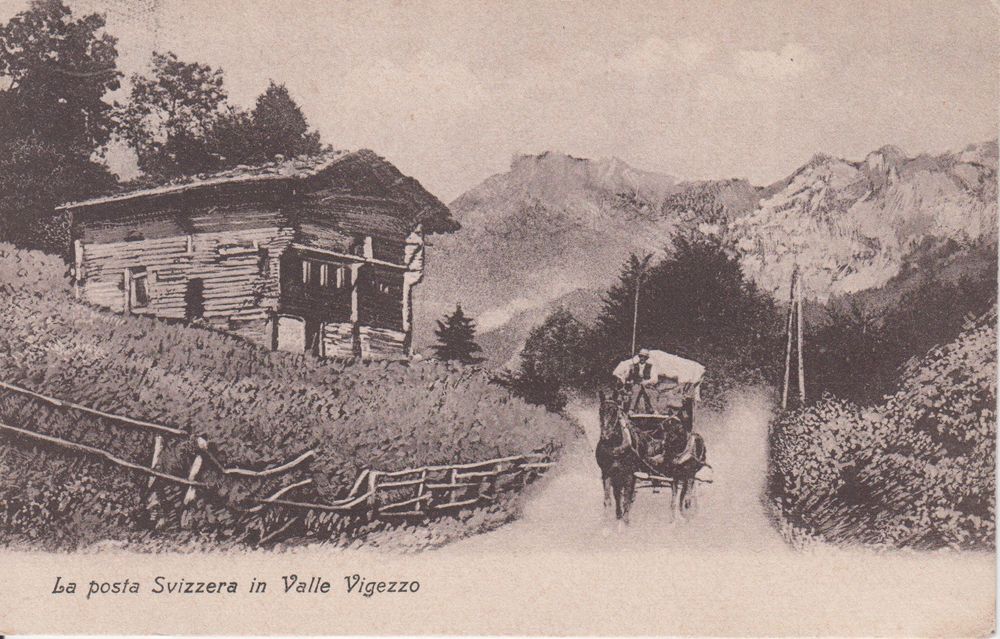 AK La posta Svizzera in Valle Vigezzo. 1909 RARA (Gebraucht) in Riva ...