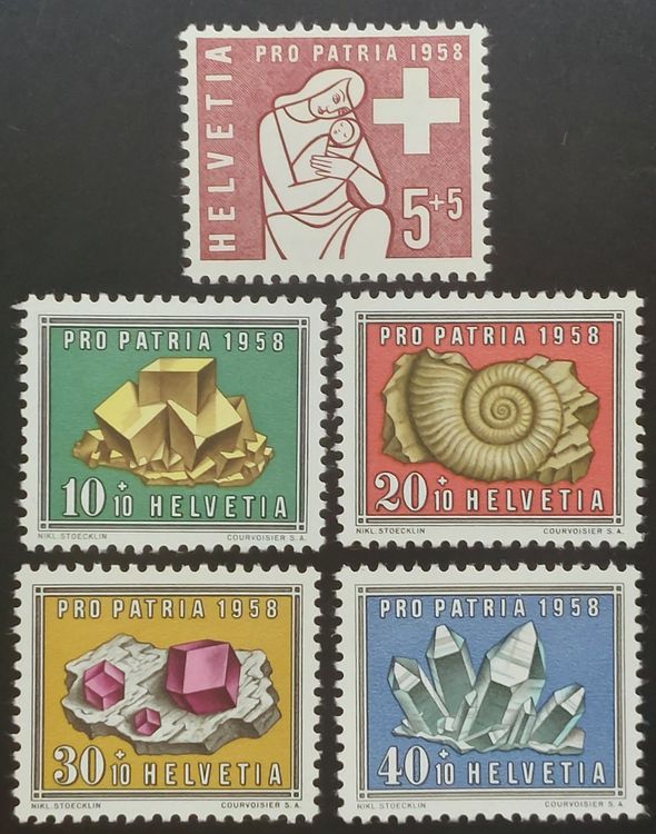 1958 Pro Patria B86-B90** postfrisch (Neu (gemäss Beschreibung)) in Seltisberg für CHF 1.1 – mit ...