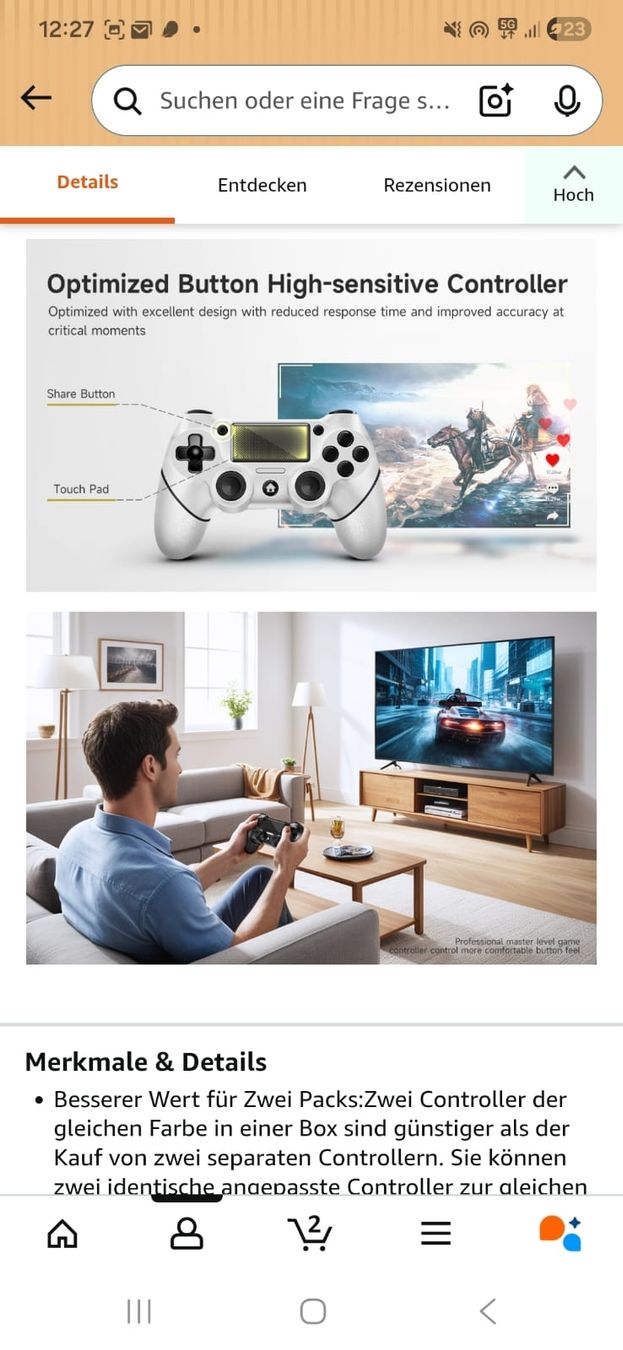 AceGamer Wireless Controller für PS4 und PC - 2Stk (Gebraucht) in Ilanz ...