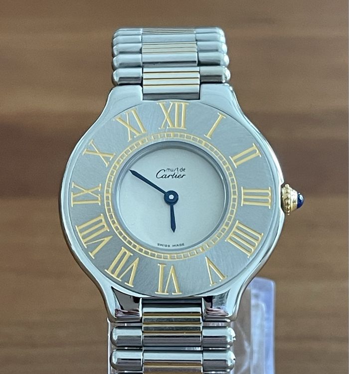 Cartier MUST 21 GM ACIER BRACELET GODRON watch revidiert (Gebraucht) in ...
