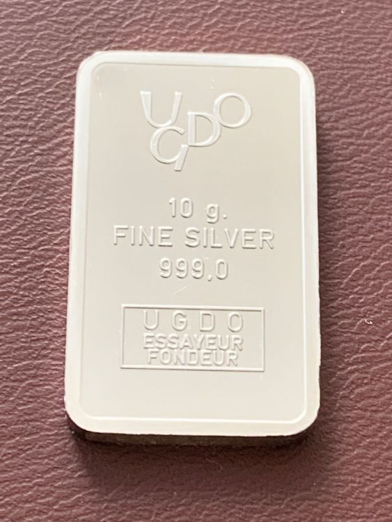 Silberbarren 10 Gramm, UGDO, Feinsilber, inkl. Porto | Kaufen auf Ricardo