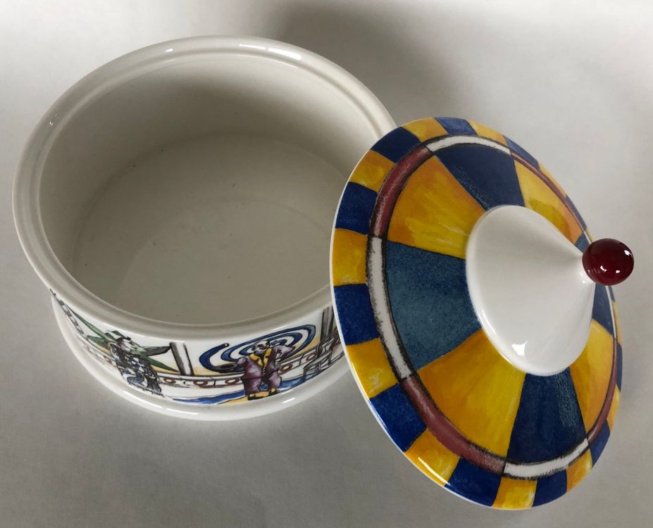 Rolf Knie – Runde Porzellandose mit Deckel ø 15 cm (Neu (gemäss ...