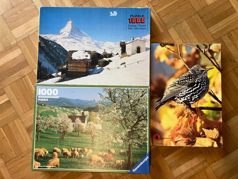3 Puzzle je 1000 Teile - diverse Motive | Kaufen auf Ricardo