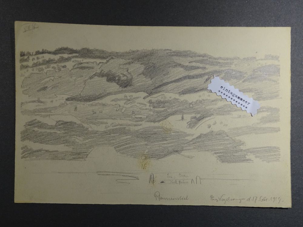 Antike Bleistiftzeichnung PFANNENSTIL / Eugen Vogelsanger (Gebraucht) in Esslingen für CHF 110 ...