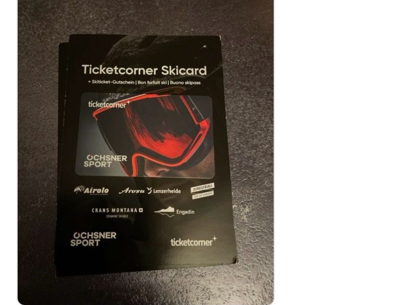1 x Gutschein Skiticket Ticketcorner Lenzerheide Skicard (Neu (gemäss ...
