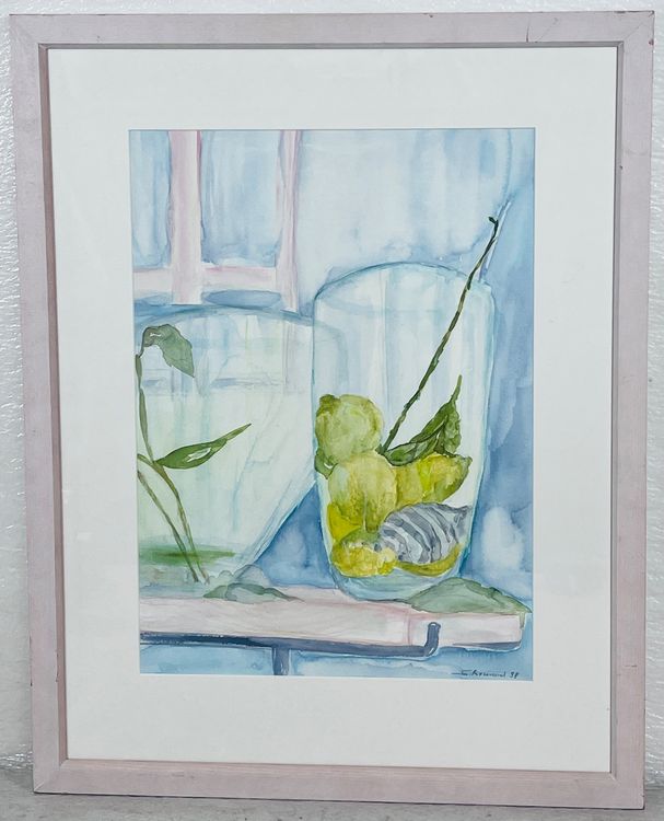 Wunderschöne Stilleben Aquarell Unleserlich Signiert | Kaufen auf Ricardo