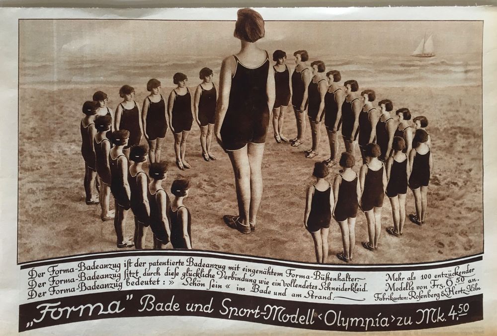Vintage Reklame, Forma Mode, Bade-Mode, 1927 (Gebraucht) in Frauenfeld ...