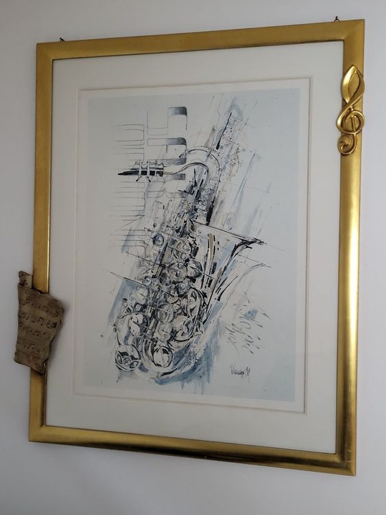 Bild mit Saxophon Poster (Gebraucht) in Sursee für CHF 450 – nur Abholung auf Ricardo kaufen