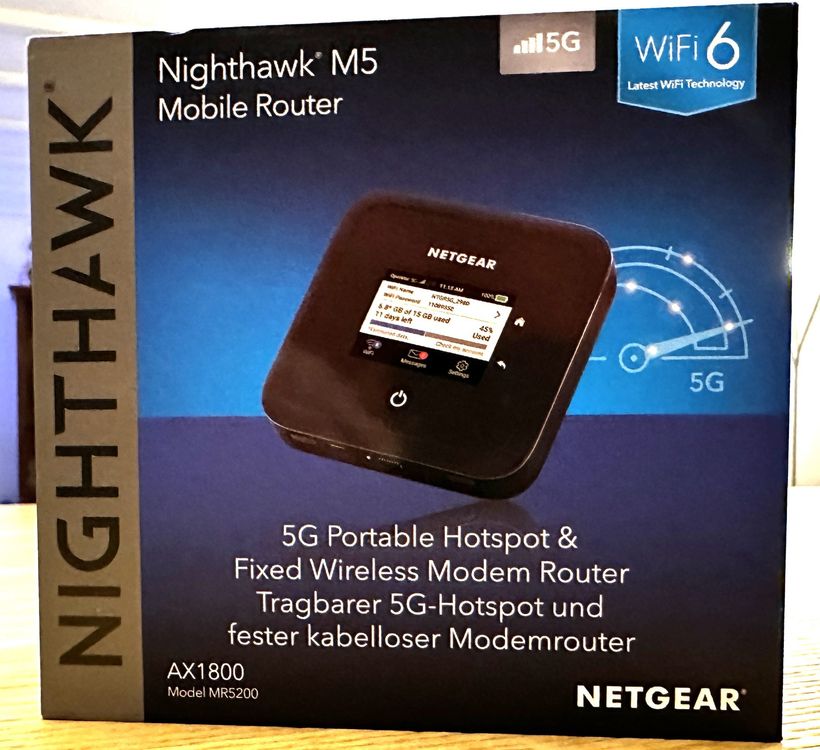 Abzugeben ungebrauchter 5G-Router NETGEAR Nighthawk M5 (Neu und ...