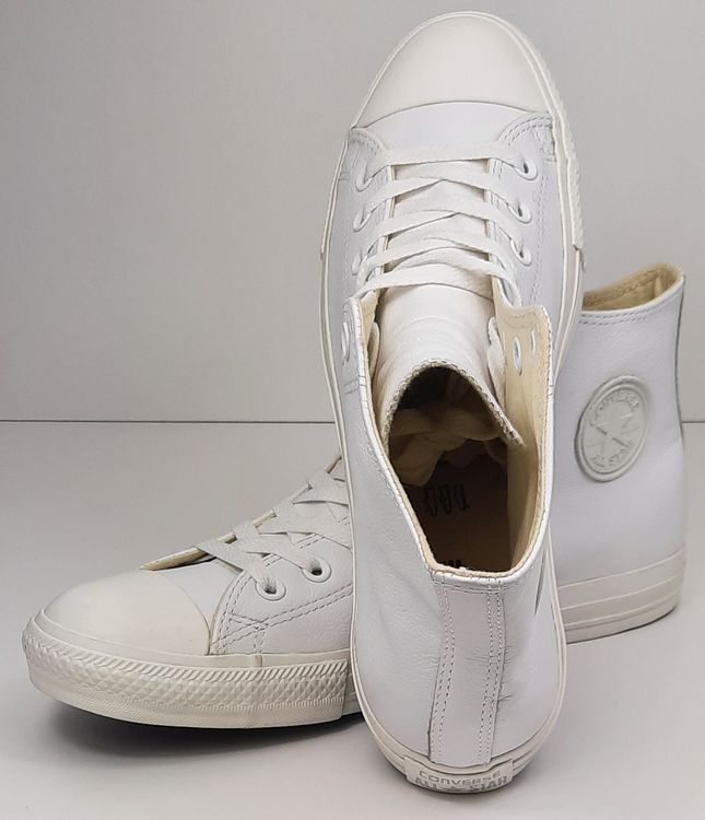 CONVERSE Chuck Taylor All Star Hi Leder all white Gr. 46 (Neu (gemäss ...