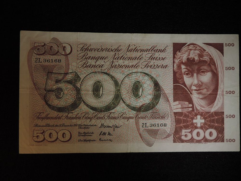 500 CHF Note, Schweizer Nationalbank (Gebraucht) in Duggingen für CHF ...