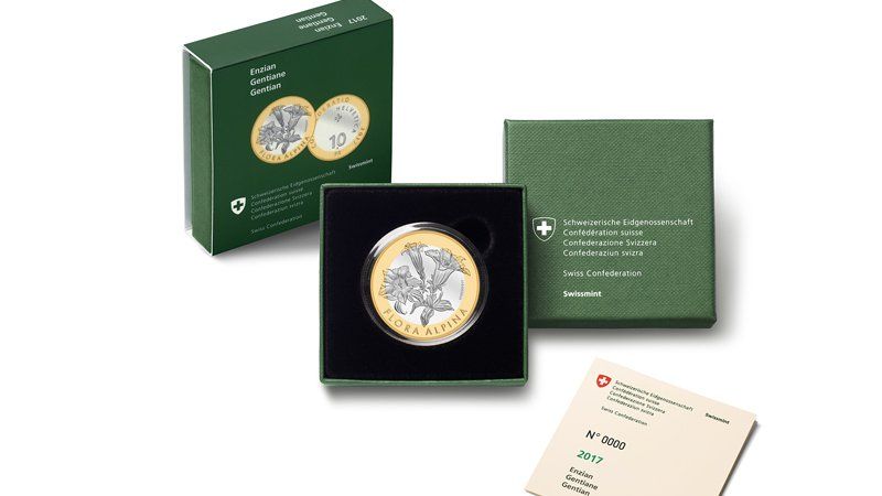 Schweiz 10-Fr.-Silbermünze «Enzian» 2017 PP (Neu (gemäss Beschreibung)) in Liestal für CHF 36 ...