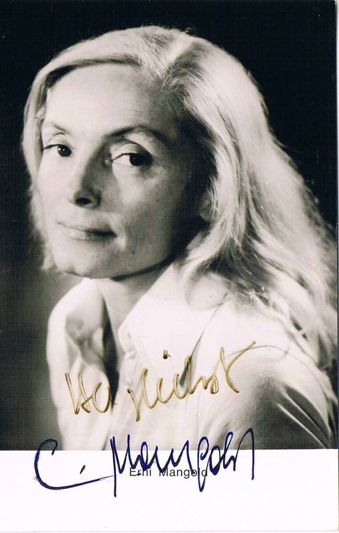 Erni Mangold 1927- Autogramm Vintage Foto 9x14cm (Gebraucht) in ...