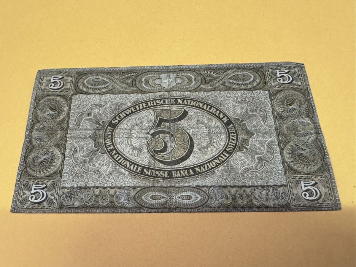 5 Franken Note von 1940 aus der Schwei (Gebraucht) in Chur für CHF 10 ...