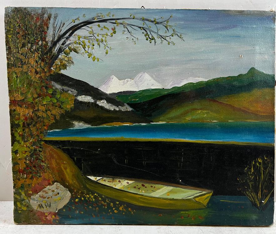 Landschaft Gemälde Signiert. MW (Gebraucht) in Neuhausen am Rheinfall für CHF 5 – mit Lieferung ...