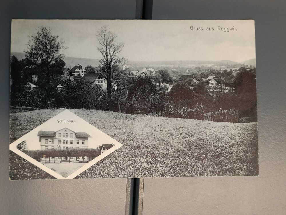 Alte PK / Gruss aus Roggwil - Schulhaus / gelaufen 1907 (Gebraucht) in Brugg AG für CHF 10.5 ...