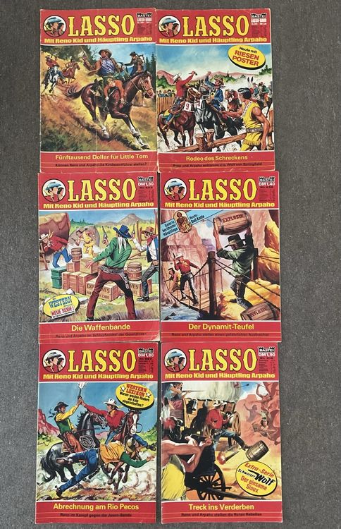 6 Lasso Comics - Reno Kid und Häuptling Arpaho - Western | Kaufen auf ...