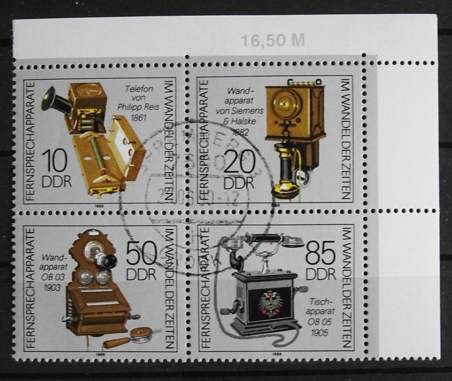DDR 1989, 4er Block °gestempelt (Gebraucht) in Haslen GL für CHF 0.5 – mit Lieferung auf Ricardo ...
