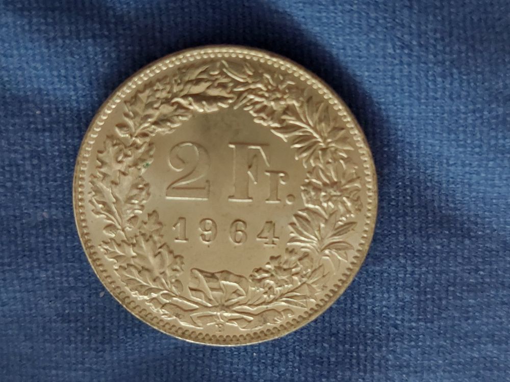 2 FRANKEN 1964 SUPER ERHALTUNG (Gebraucht) in Elsau für CHF 10 – mit Lieferung auf Ricardo kaufen