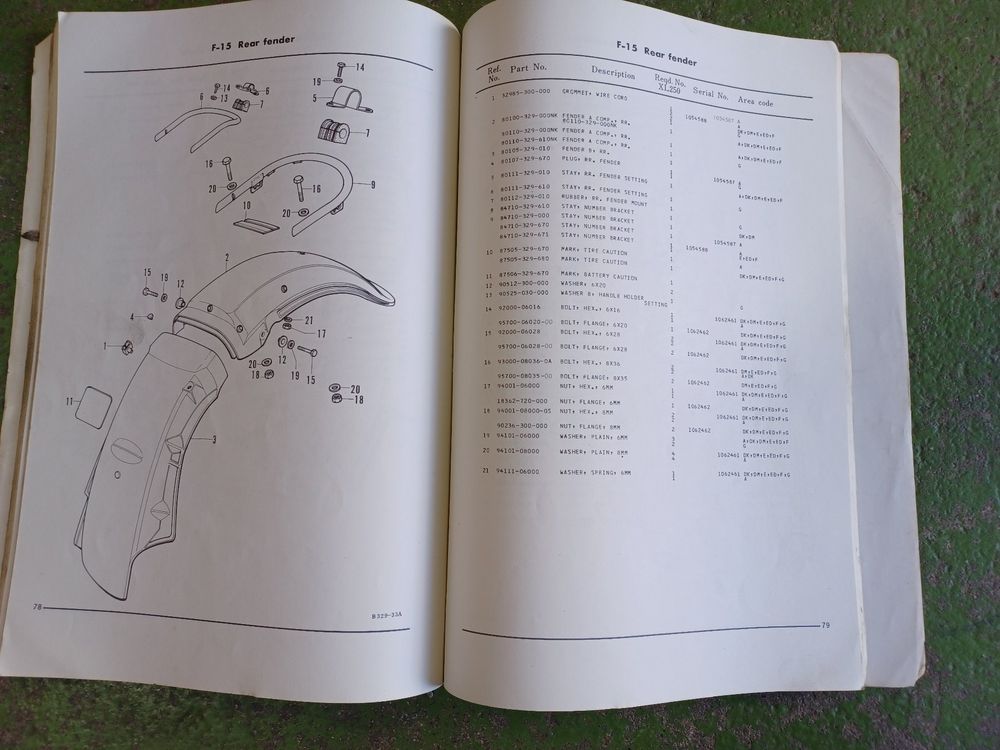Honda XL 250 Parts List (Gebraucht) in seftigen für CHF 21 – mit ...