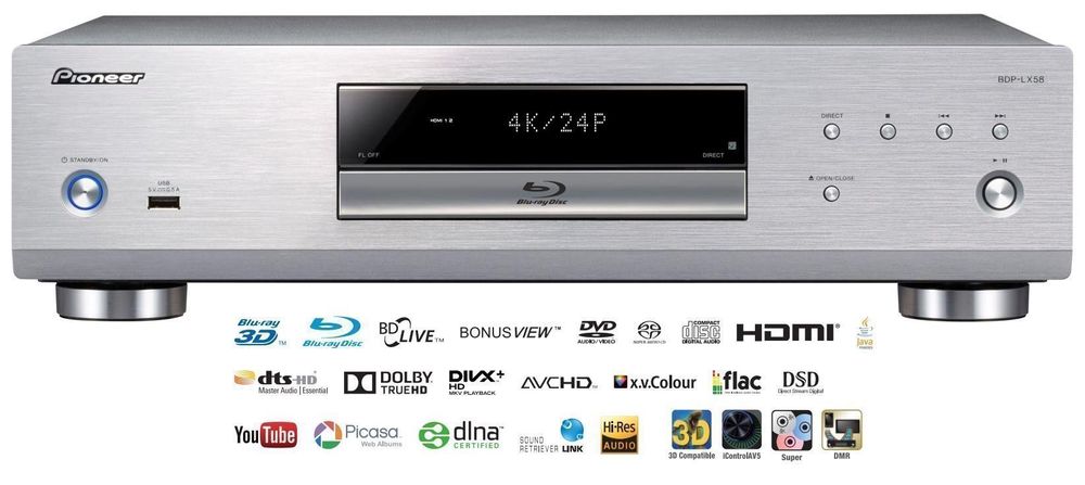 Pioneer BDP-LX58-S 4K Blu-ray-Player , PQLS, SACD/-DVD (Gebraucht) in ...