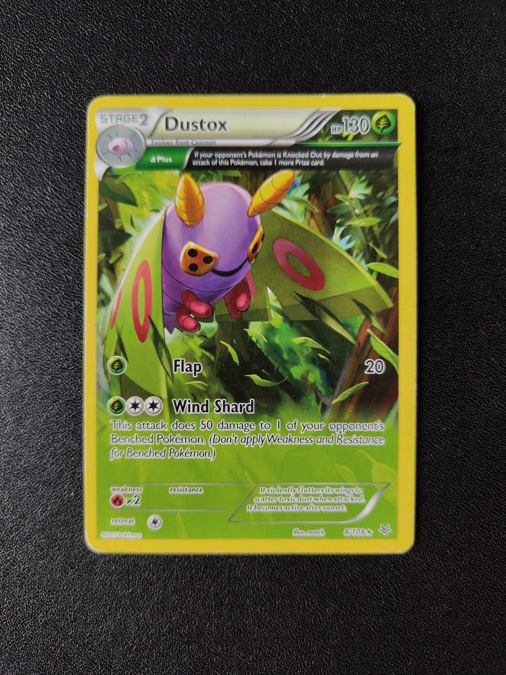Dustox 8/108 Full Art RARE Pokémon Roaring Skies '15 EN ab 1 (Gebraucht ...