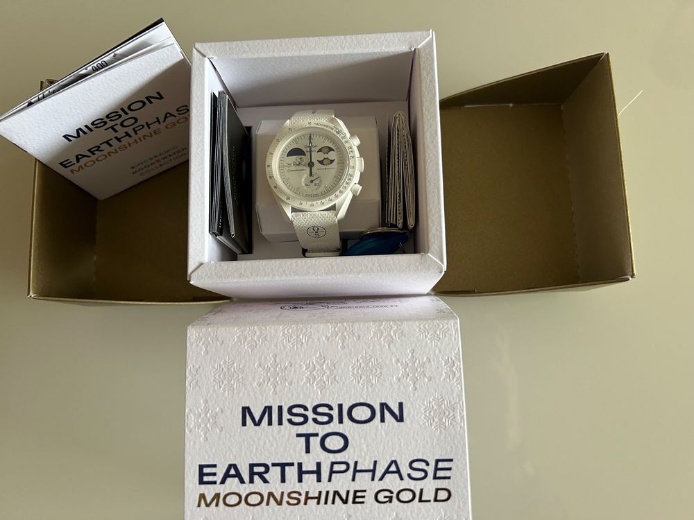 Swatch/Omega Mission to Earthphase Moonshine Gold Cold Moon (Neu und originalverpackt) in ...