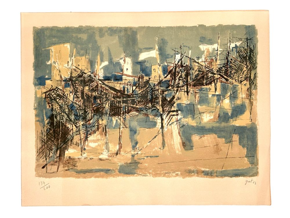 Lithographie originale JEAN JACQUES GUT années 1960 | Kaufen auf Ricardo