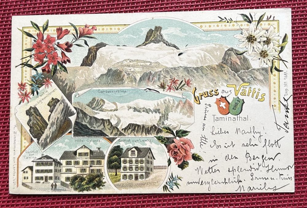 Gruss aus Vättis Litho (Gebraucht) in Horw für CHF 40 – mit Lieferung auf Ricardo kaufen