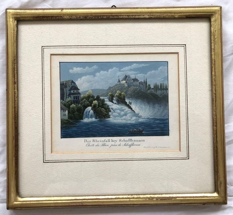 Rudolf Dikenmann - "Rheinfall b. Schaffhausen" - Aquatinta (Gebraucht) in Schaffhausen für CHF ...
