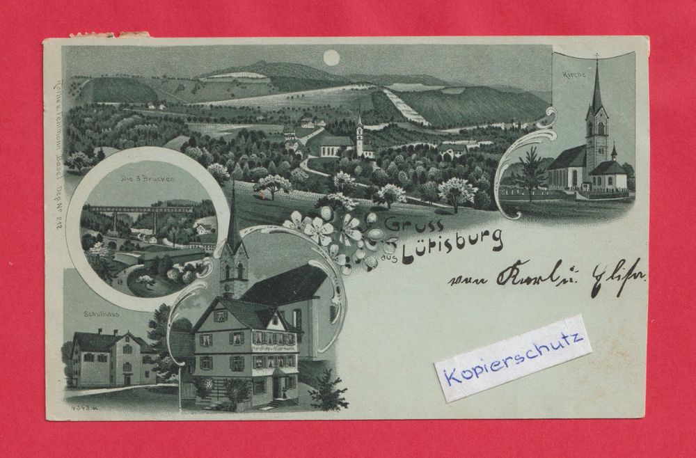 Gruss aus Lütisburg (SG) Toggenburg (Necker/Thur) Litho | Kaufen auf ...