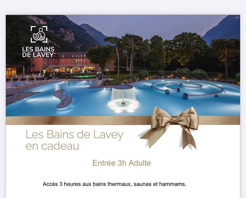 Bon cadeau Bains de Lavey (D'occasion) à Versoix pour CHF 25 – retrait ...