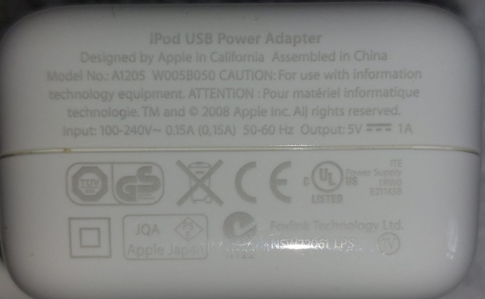 iPod USB Power Adapter, Apple, Ladegerät, Travel Adapter | Kaufen auf ...