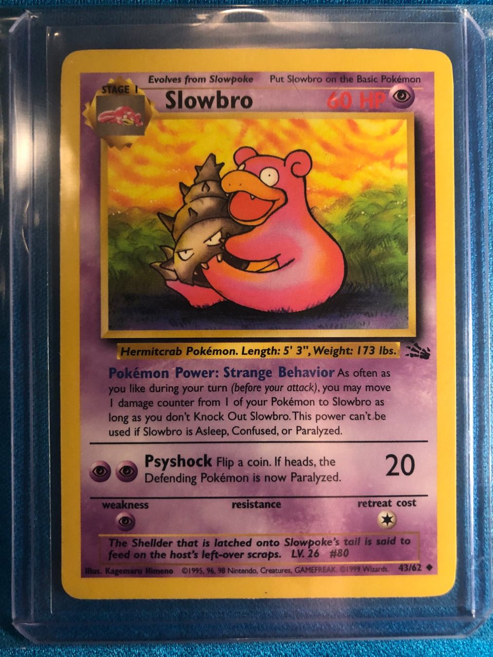 Pokemon - Slowbro 43/62 (Fossil) - Vintage English (Gebraucht) in ...