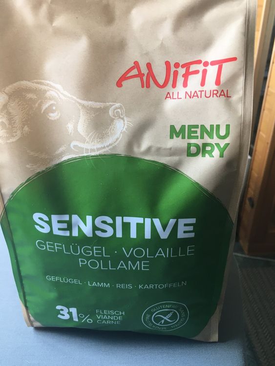 ANIFIT Hundefutter 2kg Trockenfutter Sensitive Glutenfrei (Neu und originalverpackt) in ...