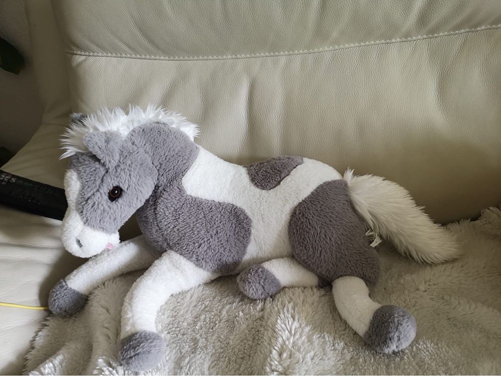 Süsses Stoffpferd, Plüschtier, grau-weiss, für kleine Pferde | Kaufen ...