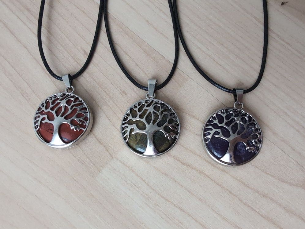 Heilstein-Halsketten mit Lebensbaum-Anhänger (Neu (gemäss Beschreibung)) in Alberswil für CHF 6 ...