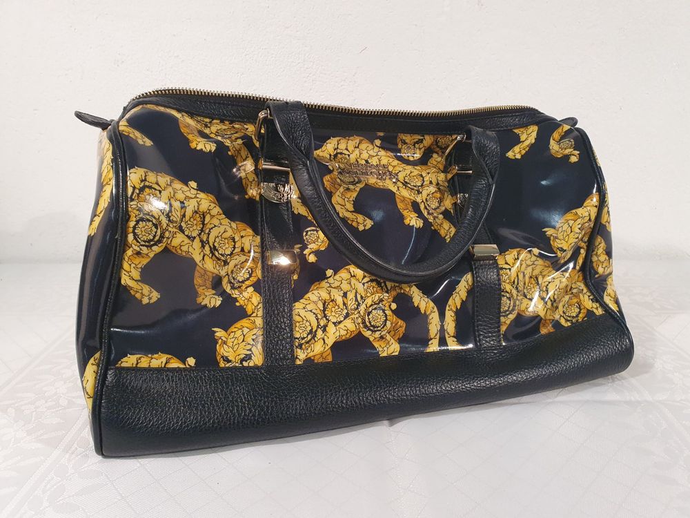 VERSACE Hibiscus Leopard Print Duffel Bag, Top-Zust. (R155) (Gebraucht ...