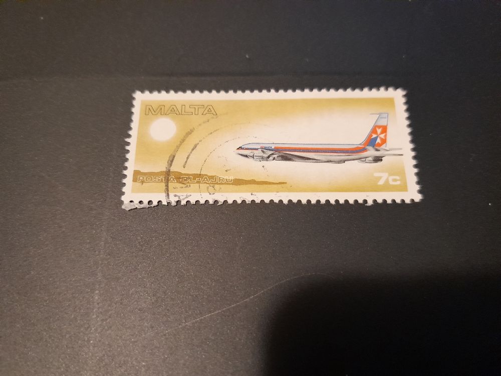 Timbre rare de Malte - Avion de collection - 7c vintage (Gebraucht) in ...