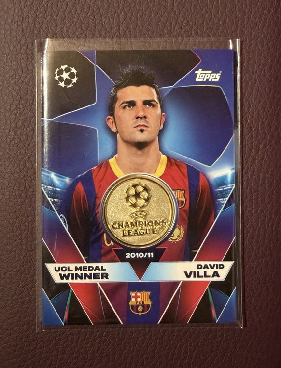 Topps David Villa UCL Medal Winner (Neu (gemäss Beschreibung)) in Au SG ...