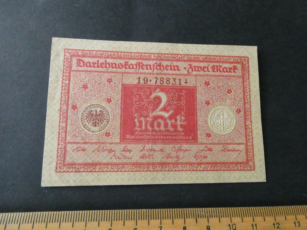 Dt. Reich 1920, 2 Mark - Pick 59 unzirkuliert (Neu (gemäss Beschreibung)) in Hinterforst für CHF ...