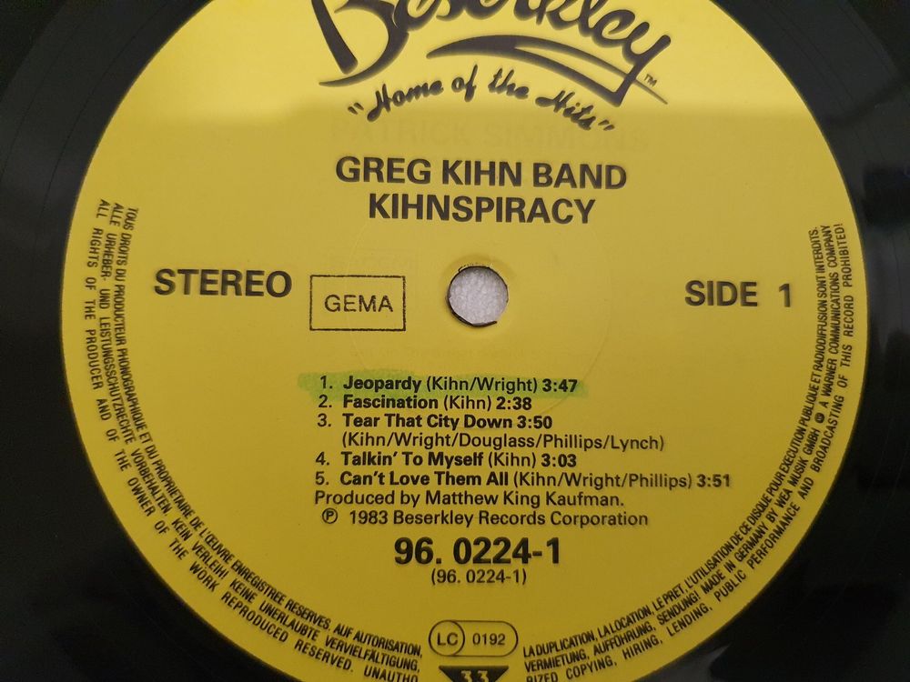 Greg Kihn Band – Kihnspiracy (Gebraucht) in Uster für CHF 3.5 – mit ...