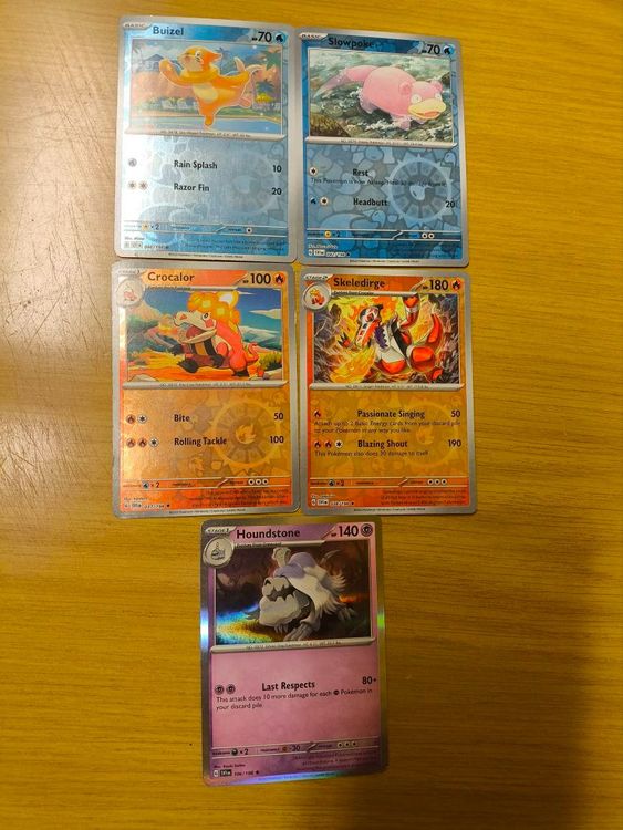 SVIEn Crocalor Skeledirge Slowpoke Houndstone Buizel SVI En (Gebraucht ...