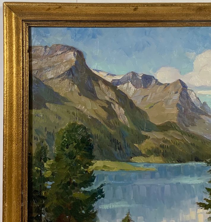 Berglandschaft Gemälde mit schönem Sujet Mono A.Sch . (Gebraucht) in Root für CHF 155 – mit ...