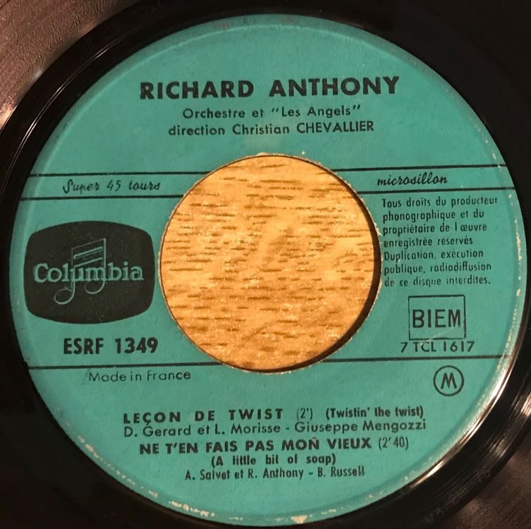 RICHARD ANTHONY - LA LECON DE TWIST | Kaufen auf Ricardo RICHARD ANTHONY - LA LECON DE TWIST | Kaufen auf Ricardo